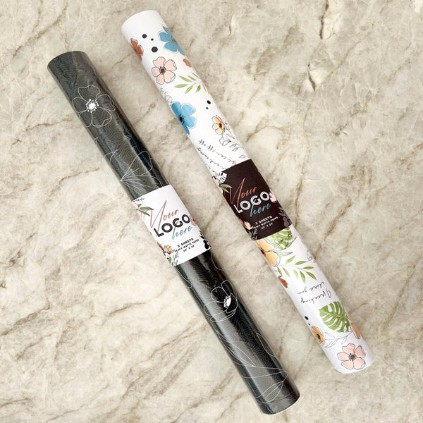 Sleeved Wrapping Paper with Custom Label